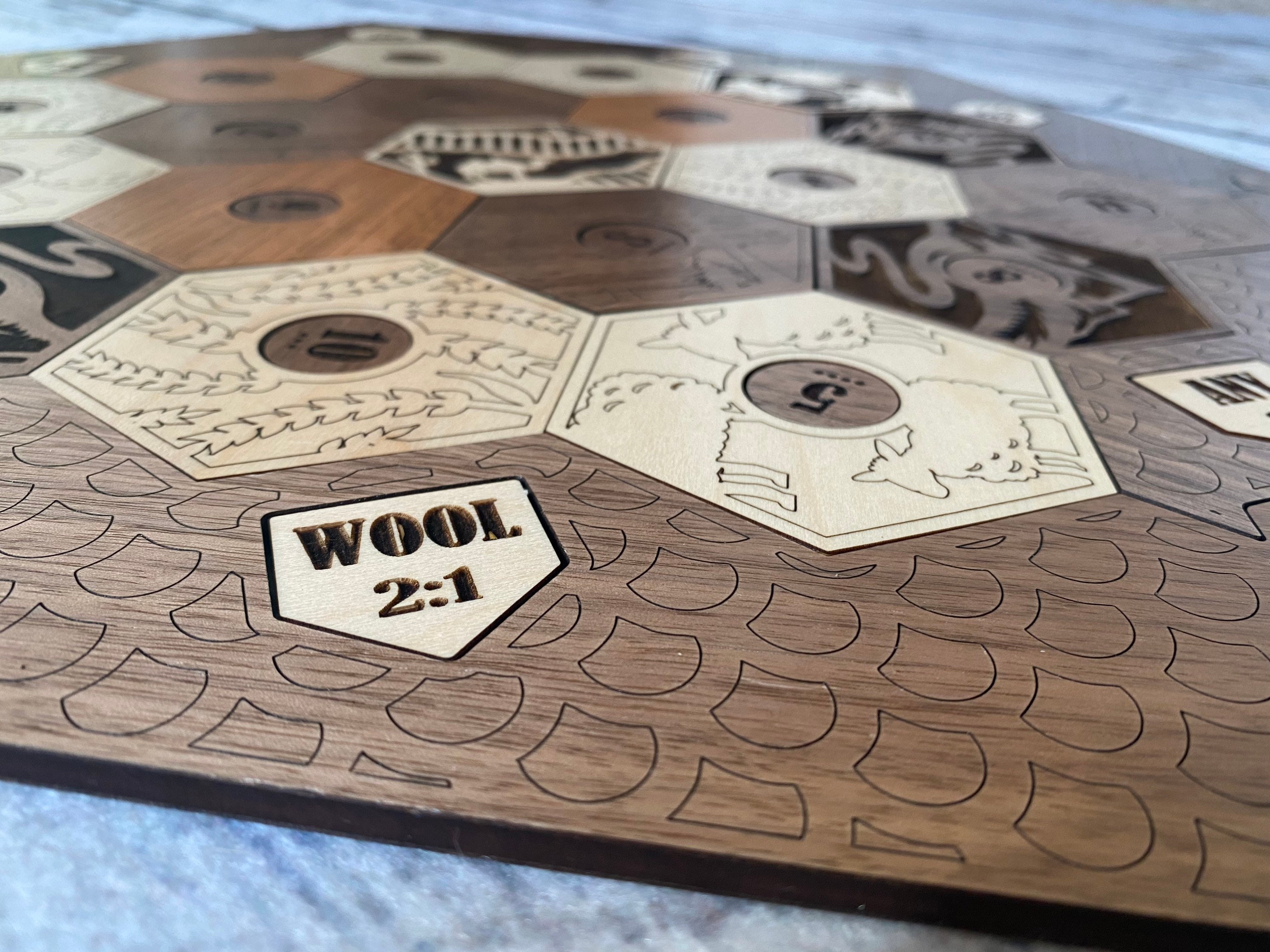 Elegant Custom Made Hexagon Gameboard Wooden Luxury Custom | Etsy