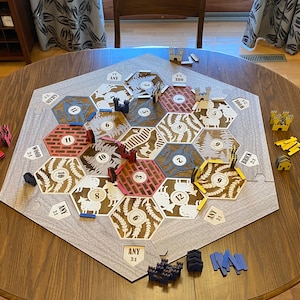 Giant Hexagon Gameboard Set: Handmade Laser Cut Wooden Board - Etsy