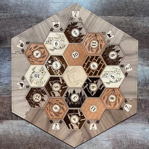 Custom Made Hexagon Gameboard Wooden Custom Game Board Handmade Laser ...