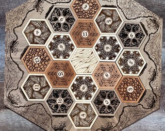 FREE SHIP US Custom Made Lavish Hexagon Gameboard Wooden - Etsy