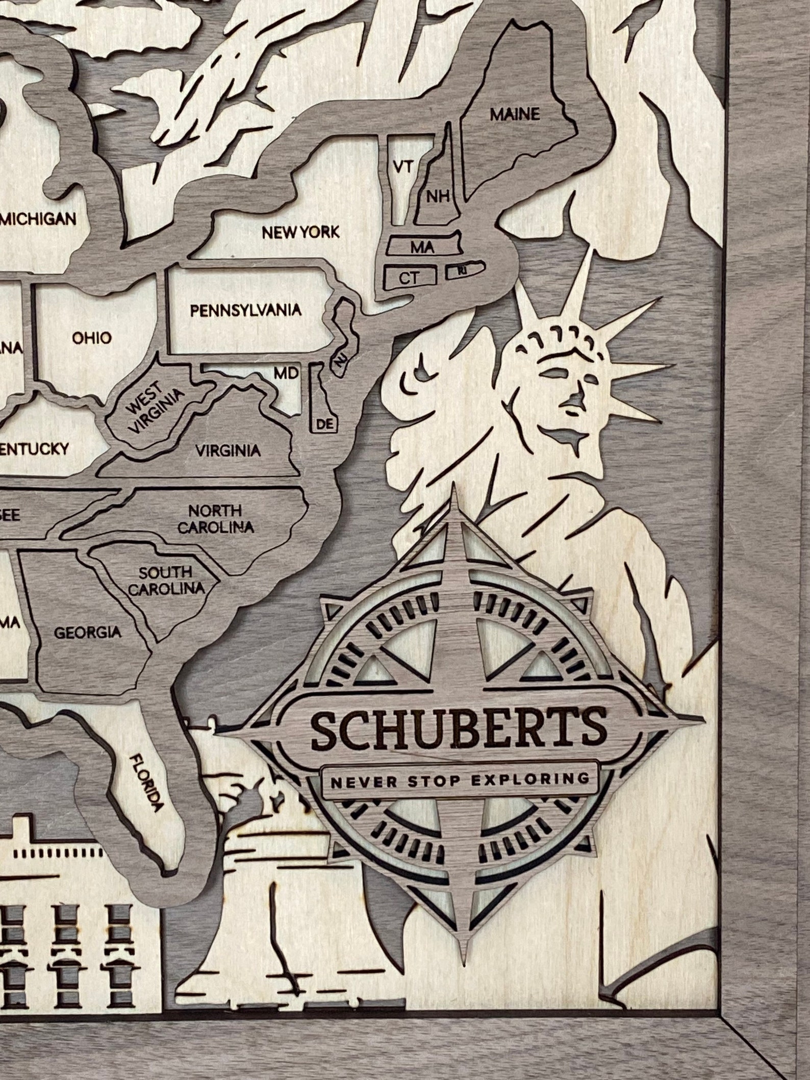 USA Travel Map Personalized 50 States Travel Gift Wood Custom - Etsy