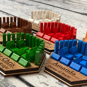 Personalized Game Piece Holders for Popular Game Board Finished Walnut ...