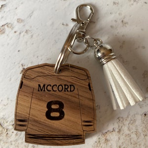 Hockey Jersey Name Number Personalized Keychain Hockey Player Hockey ...