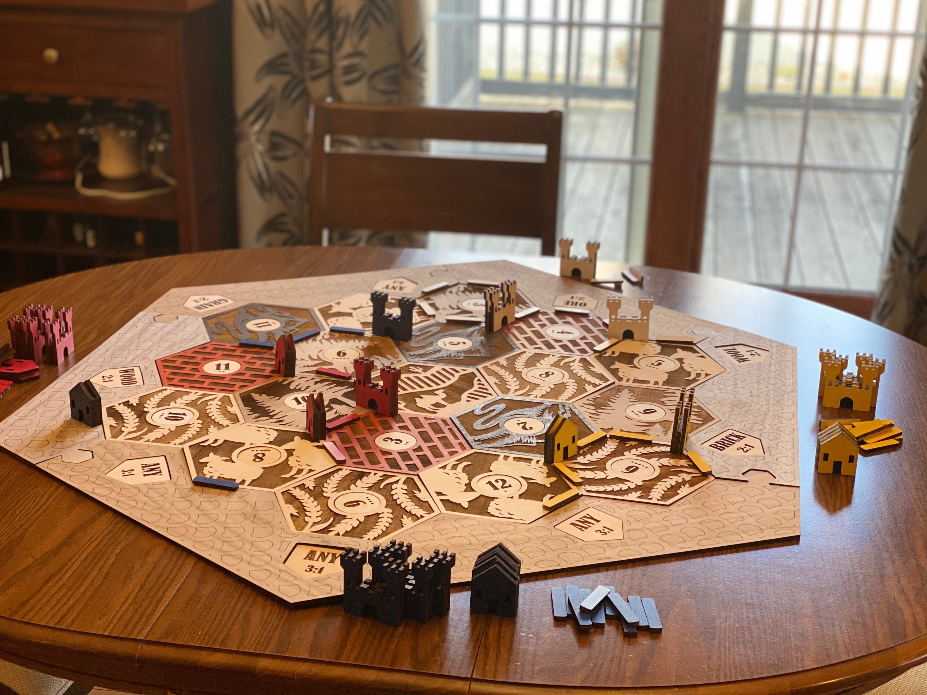 GIANT Game 3.5 X 3.5 Custom Made Hexagon Gameboard Set - Etsy