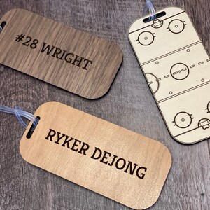 Hockey Bag Tag Luggage Tag Hockey Player Bag Personalized Bag Tag ...