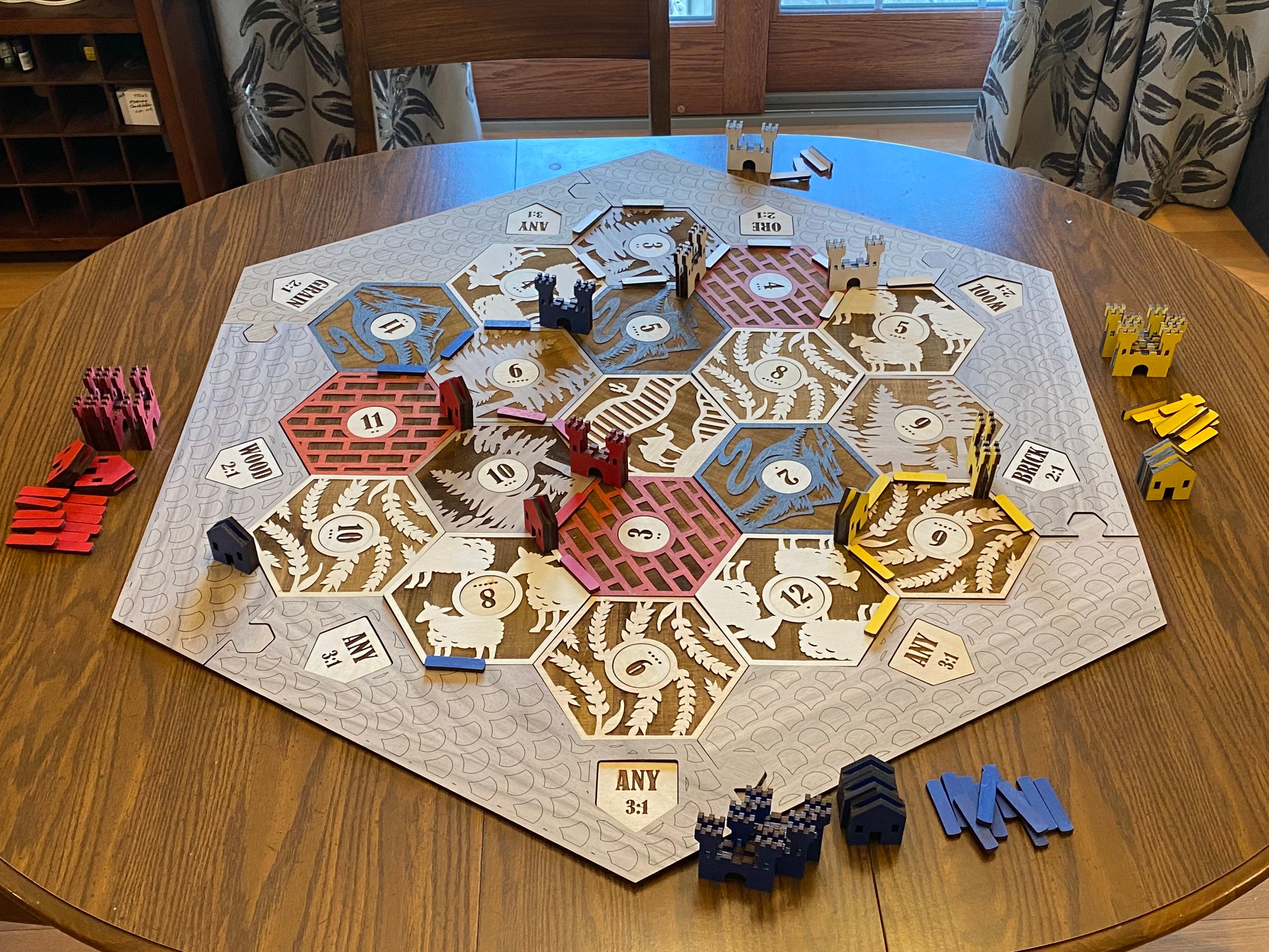 GIANT Game 3.5 X 3.5 Custom Made Hexagon Gameboard Set - Etsy
