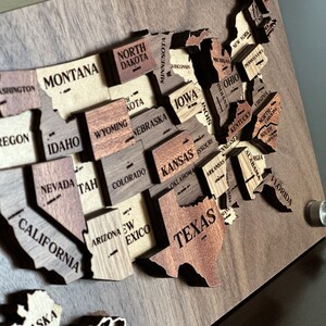 Wooden USA 3D Mini Desk Map Shelf Decor Travel Gift Him/her - Etsy