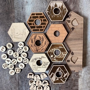 Custom Made Hexagon Gameboard Wooden Custom Game Board Handmade Laser ...