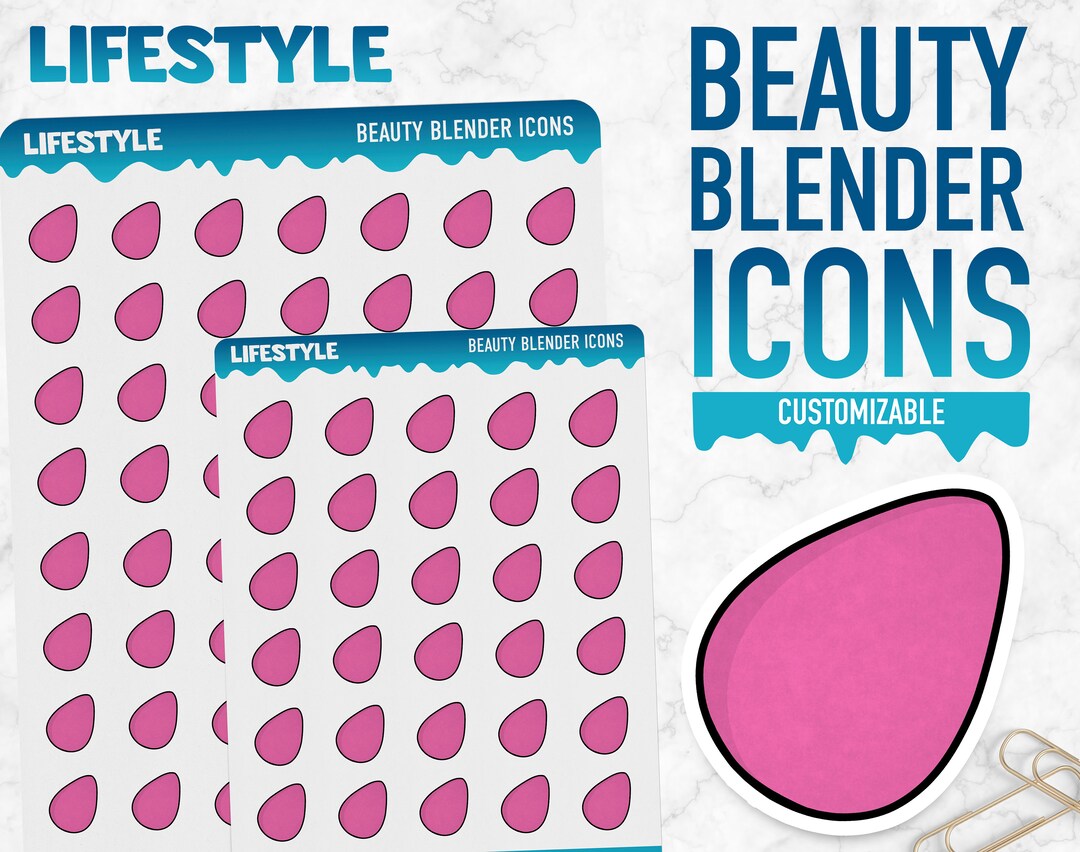 Lifestyle | Beauty Blender Icons | Planner Stickers - Etsy