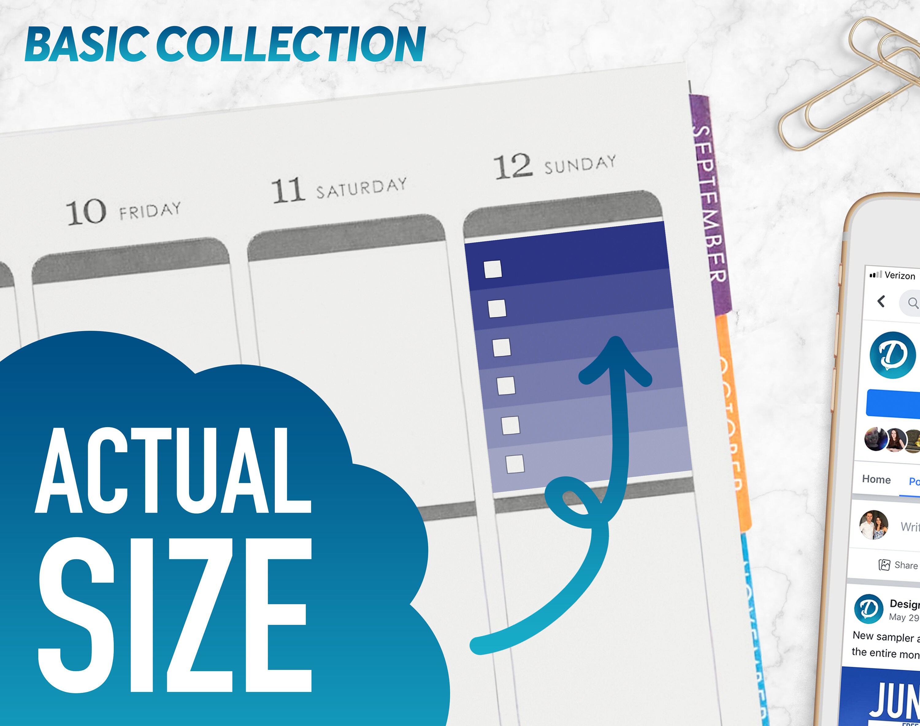 Basic Collection Full Checkboxes Planner Stickers - Etsy