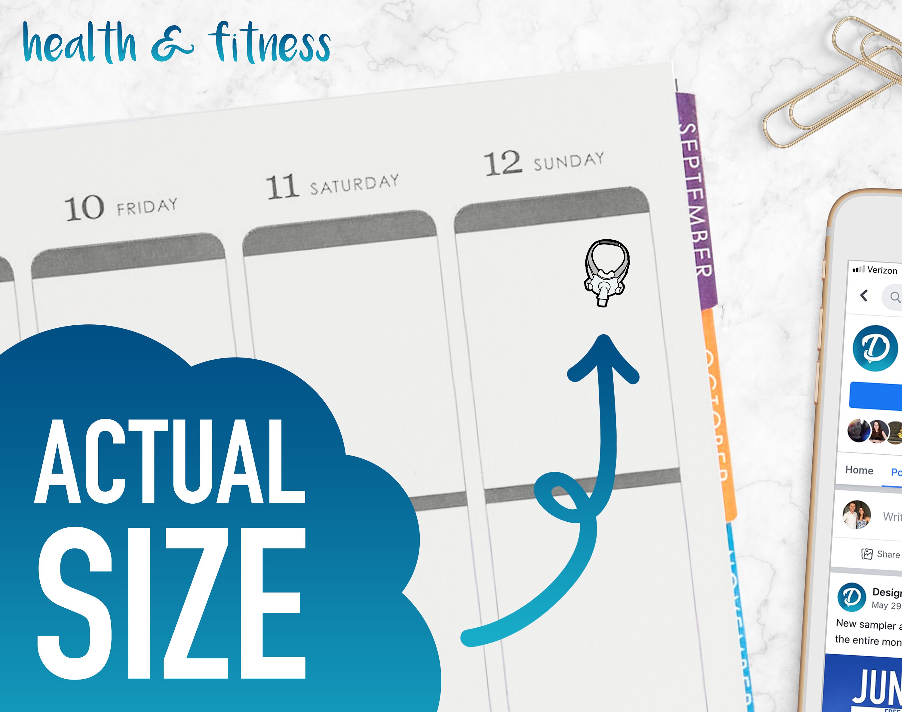 Health & Fitness Cpap Mask Icons Planner Stickers - Etsy