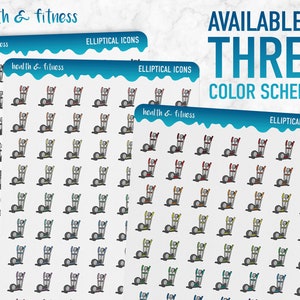 Health & Fitness | Elliptical Icons | Planner Stickers - Etsy