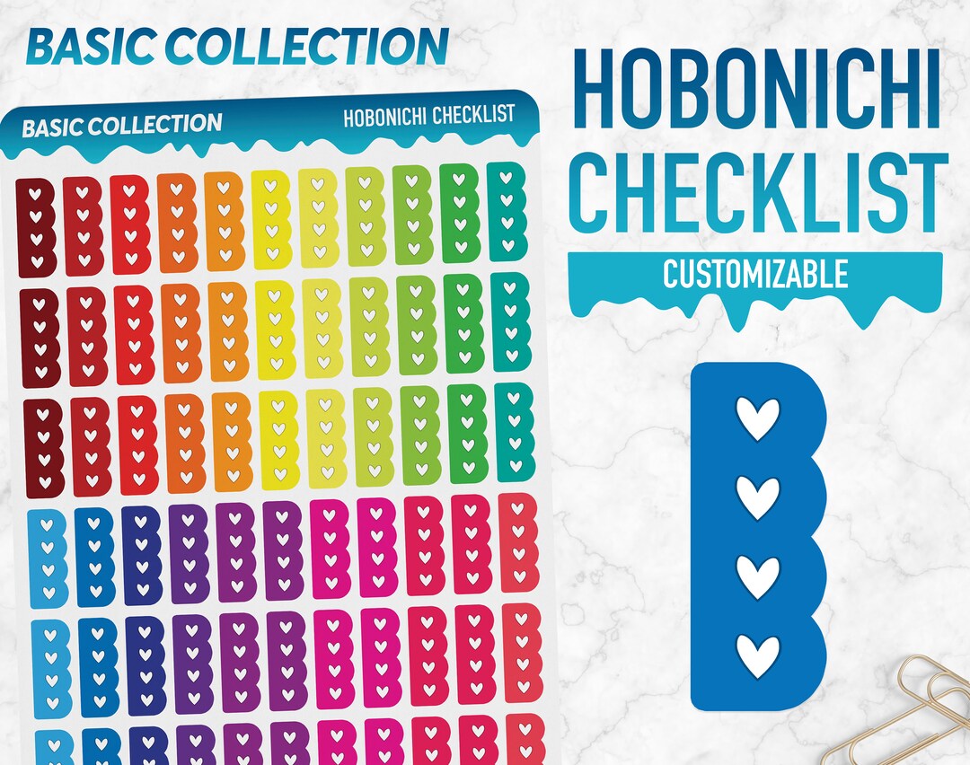 Basic Collection HOBO Checkboxes Planner Stickers - Etsy
