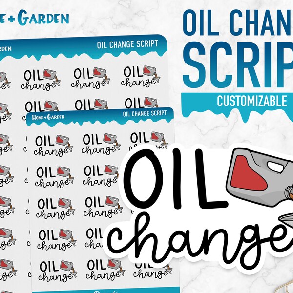 Custom Oil Change Stickers - Etsy