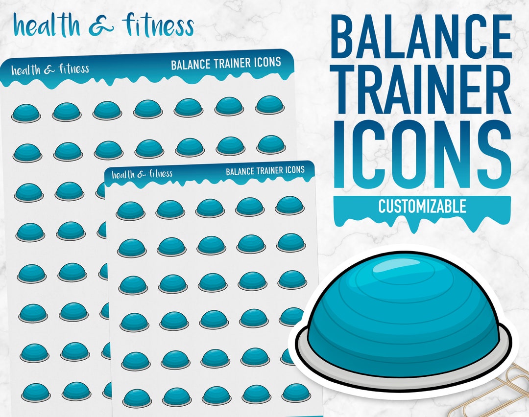 Health & Fitness Balance Trainer Icons Planner Stickers - Etsy