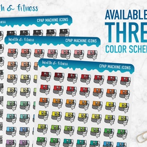Health & Fitness Cpap Machine Icons Planner Stickers - Etsy