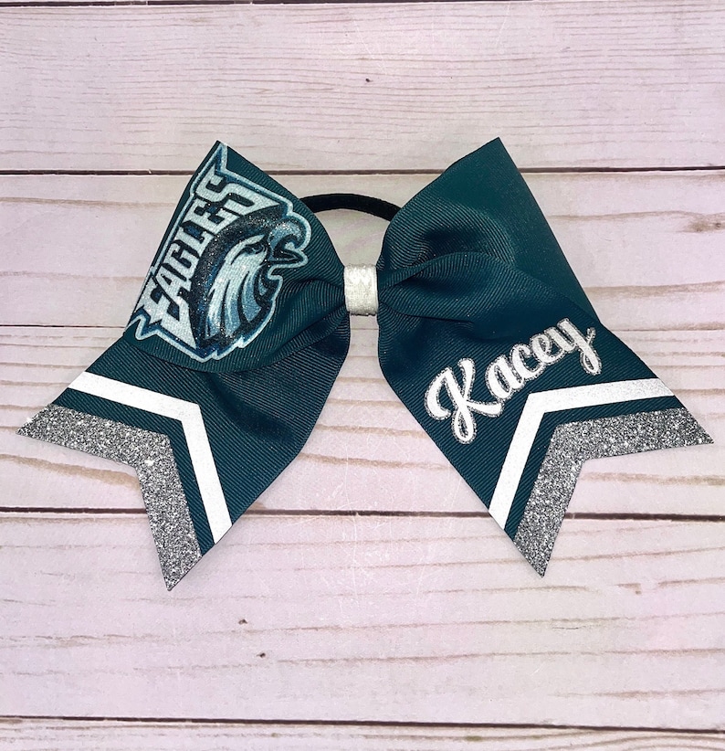 Add Your Name EAGLES Cheer Bow Customize Your PA Football - Etsy