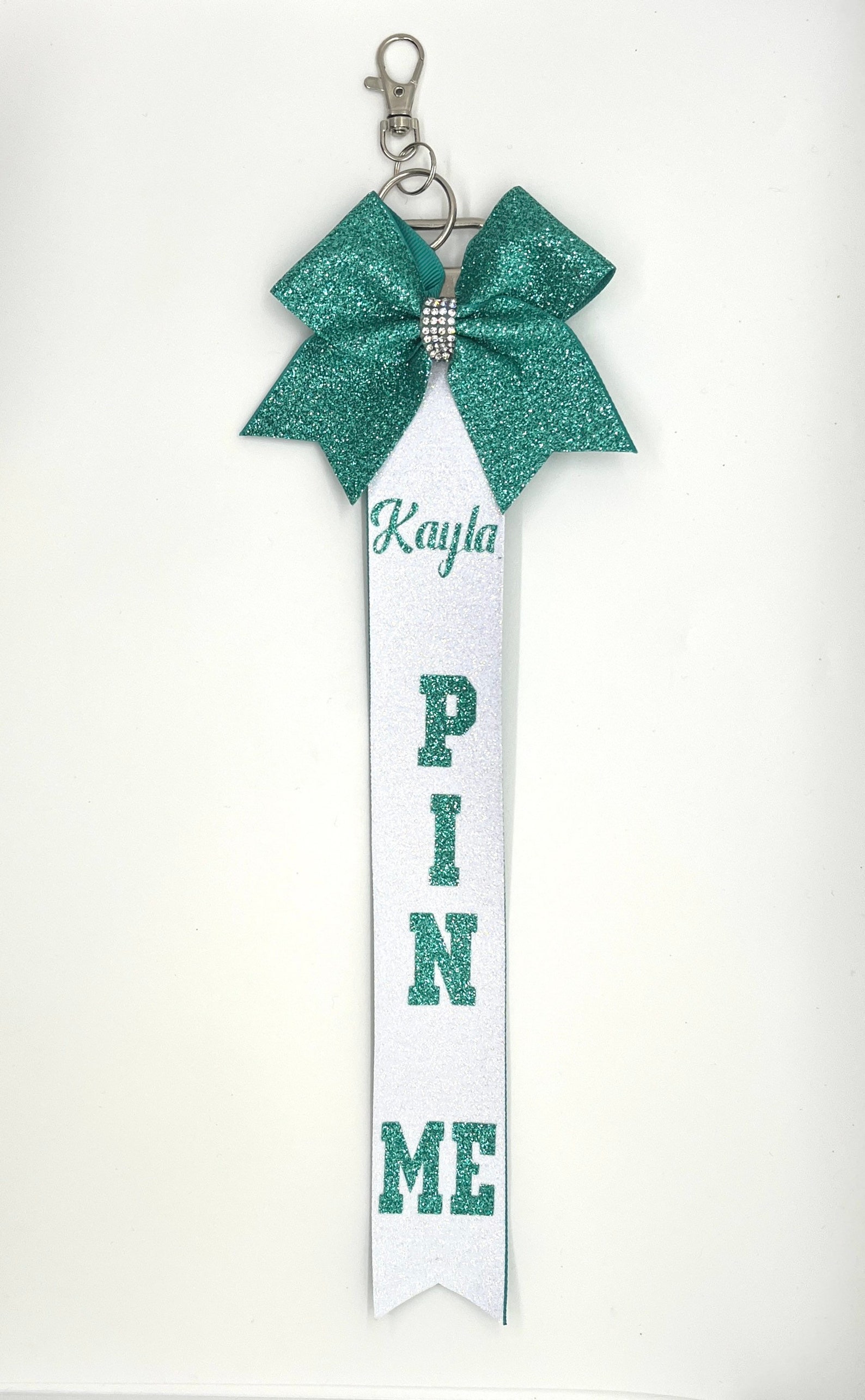 Pin Me Cheer Competition Tag Ribbons Customizable Glitter - Etsy