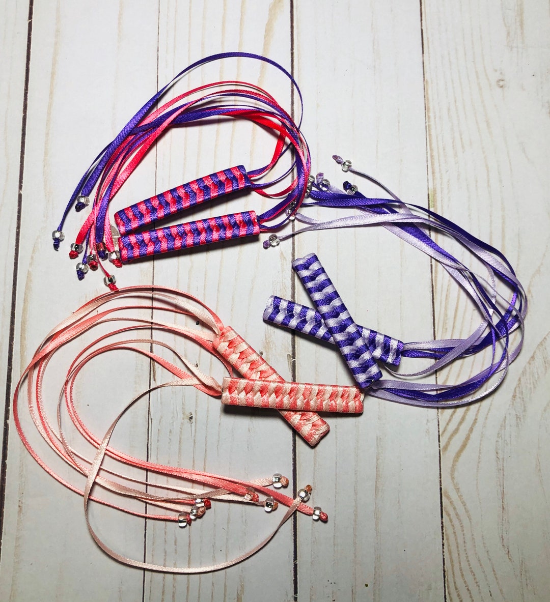 Braided Ribbon Barrette, Hair Clip, Weaved Barrettes, Set of 2 Matching ...