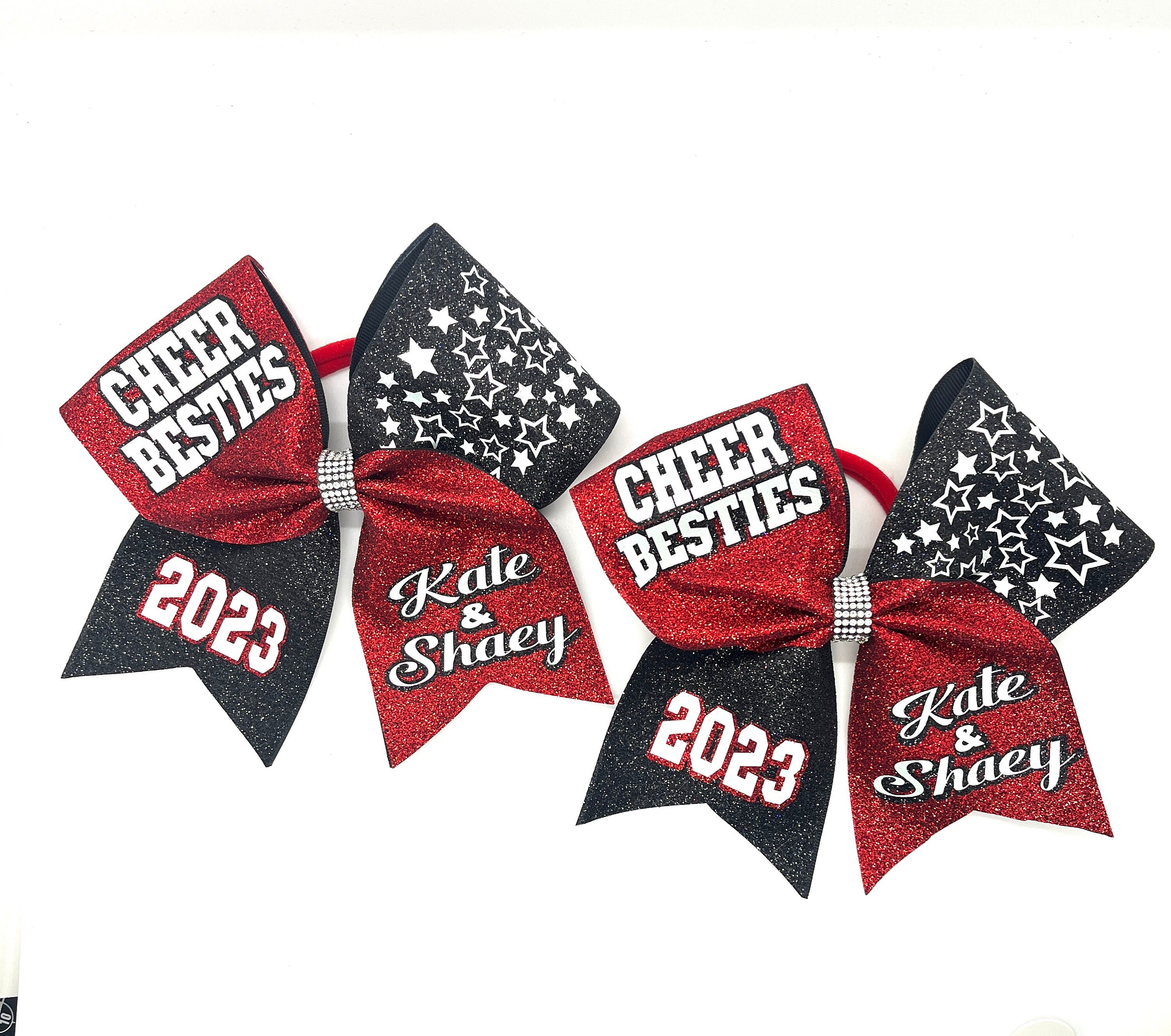 Set of 2 Sparkly Cheer Bows, Personalize & Customize Your Bow Gifts ...