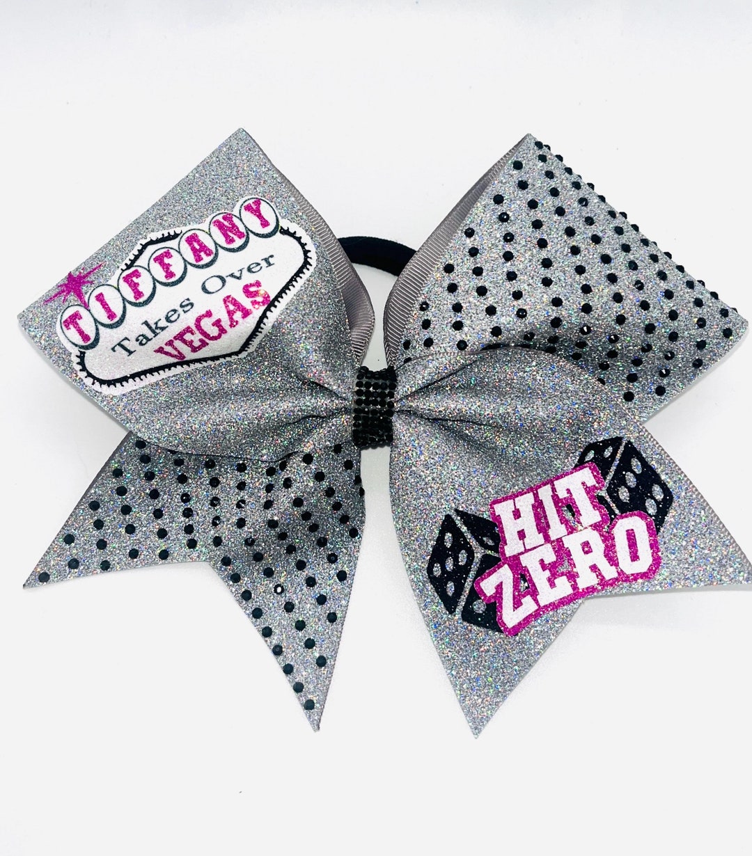 Personalized Las Vegas Cheer Bow: Glitter Rhinestone Competition Bow - Etsy