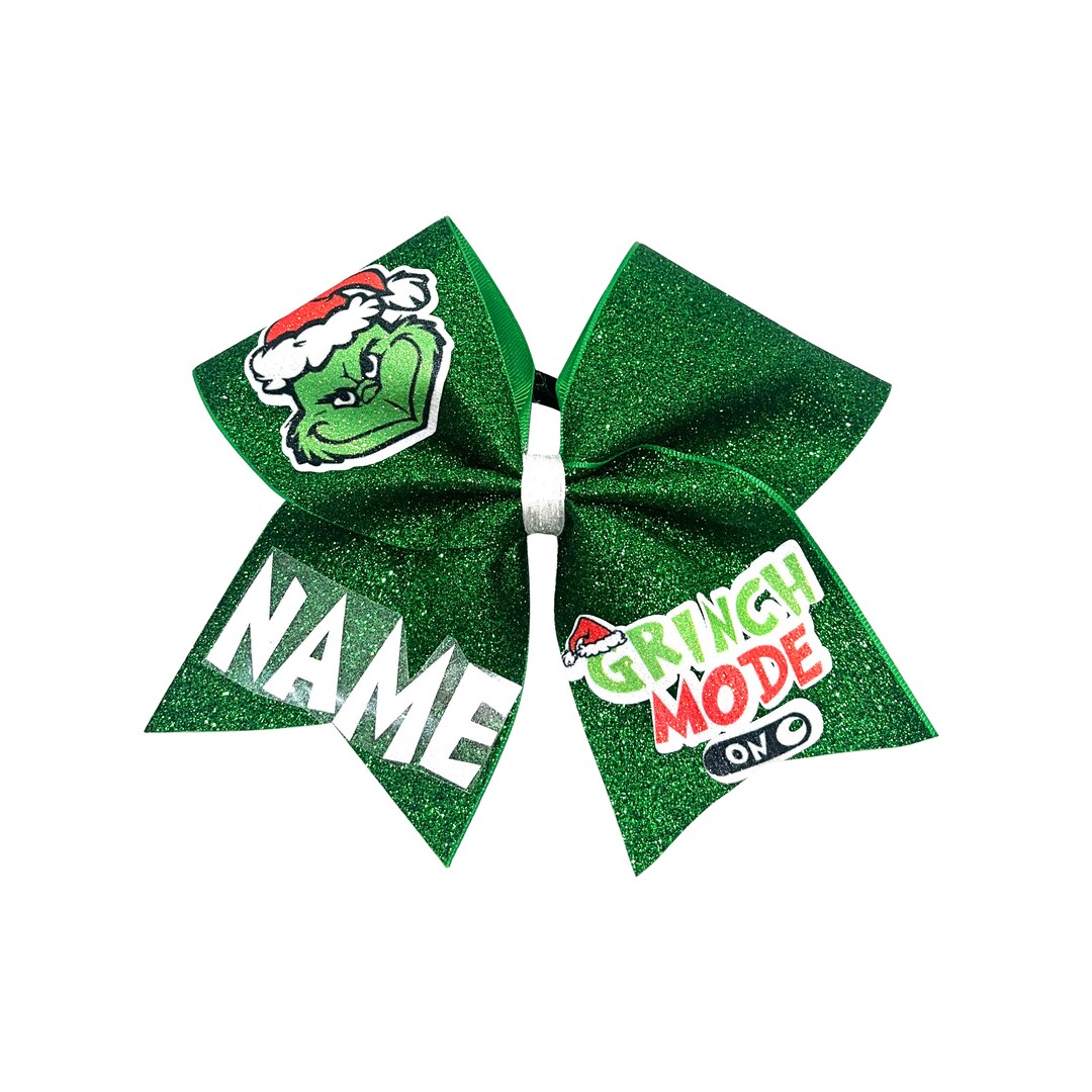 Grinch Cheer Bow, Merry Grinchmas, Grinch Squad Hair Bows, Add Custom ...