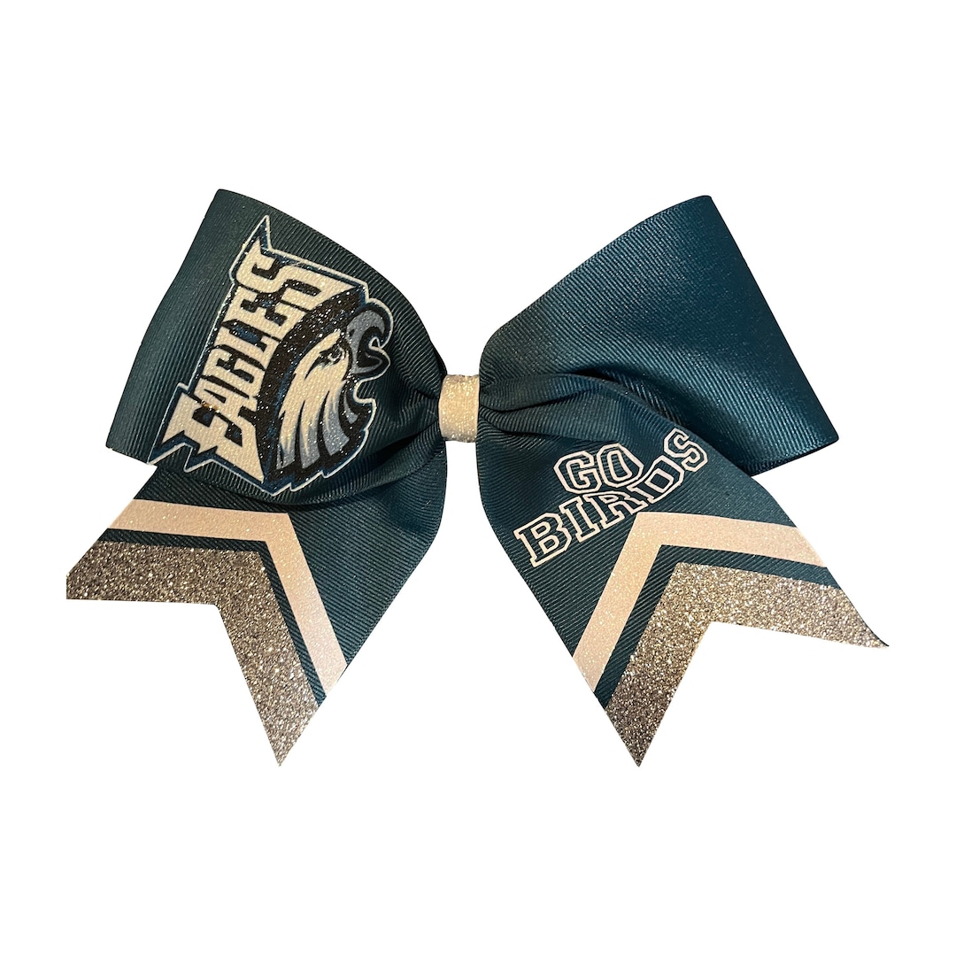 Add Your Name EAGLES Cheer Bow, Customize Your PA Football Cheer Bows ...