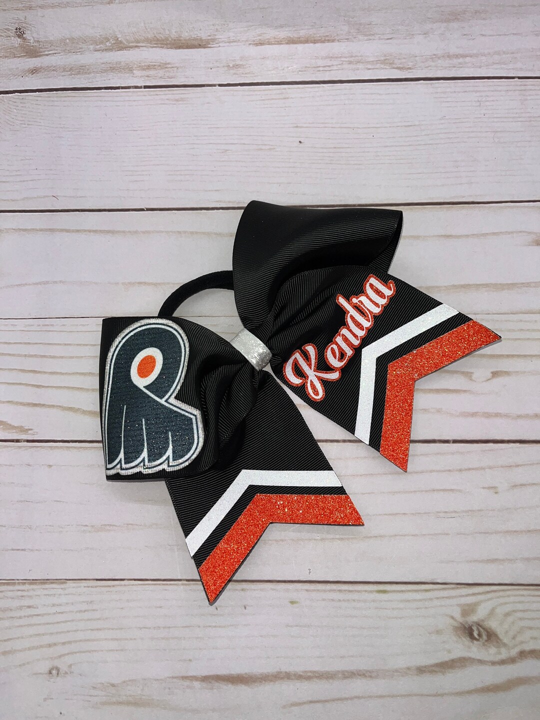 Add Your Name Flyers Cheer Bow, Customize Your PA Hockey Cheer Bows - Etsy