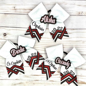 Personalized Glitter Cheer Bow: 3" Grosgrain Ribbon, Removable Name - Etsy