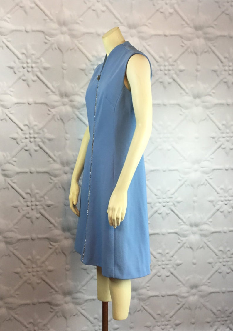 Vintage 1960s Mod Cocktail Dress With Rhinestone Accent / MCM - Etsy