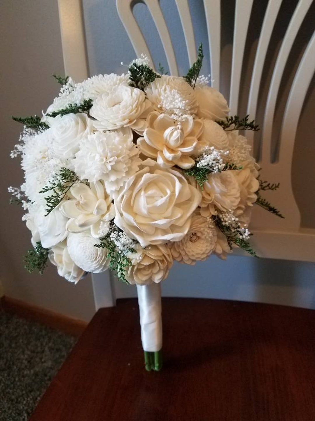 Large Ivory Sola Flower Bouquet Bouquet Bridal Bouquet Wood - Etsy