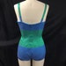Vintage Caltex Blue and Green Color Block Print 1 Piece Swimsuit - Etsy