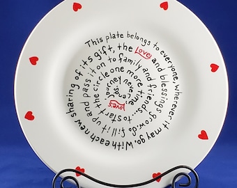 The Giving Plate Personalized Round Plate Personalized Gift - Etsy