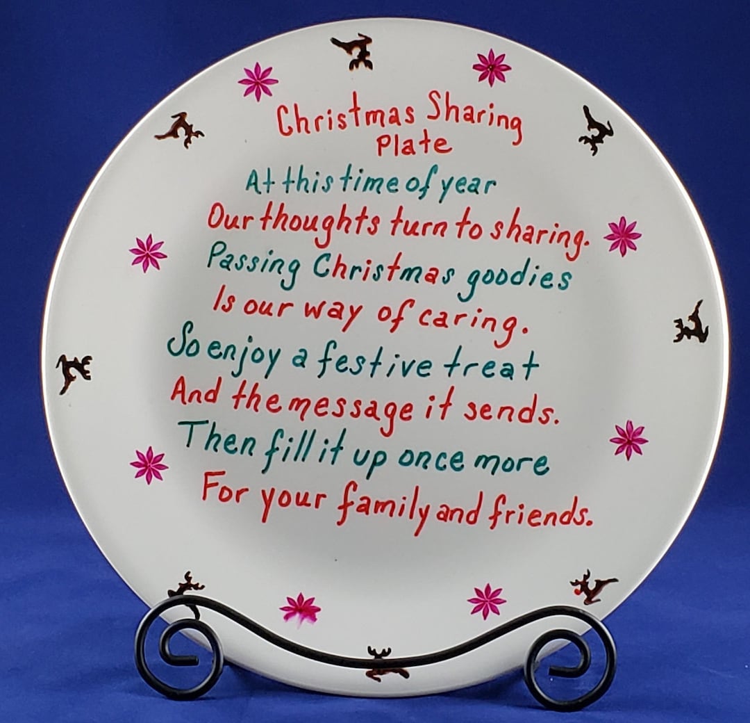 Christmas Sharing Plate / Christmas Giving Plate / Christmas Plate - Etsy
