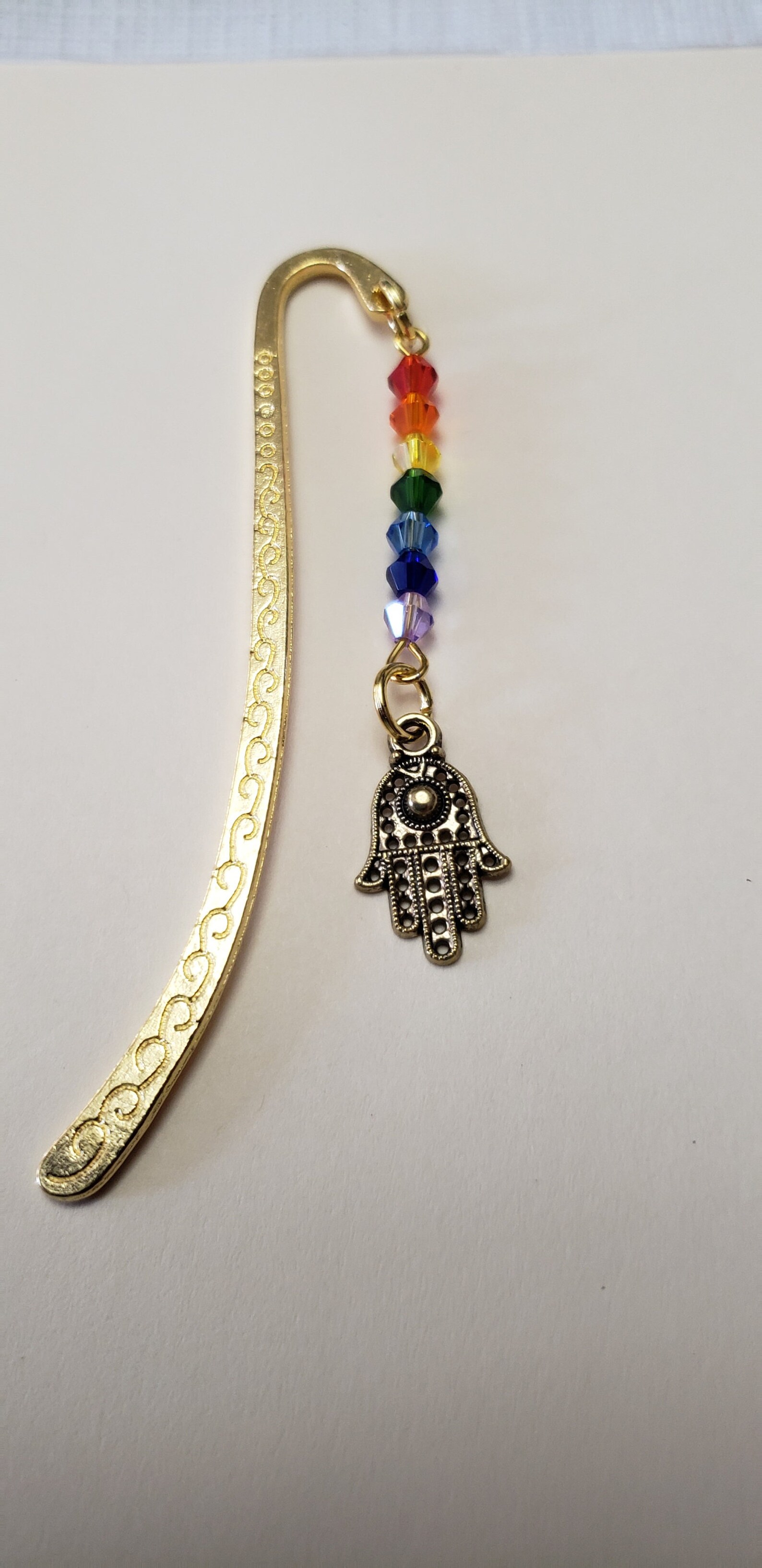 Jewish Bookmark; Hamsa Bookmark; Crystal Rainbow Bookmark; Shepherd's ...