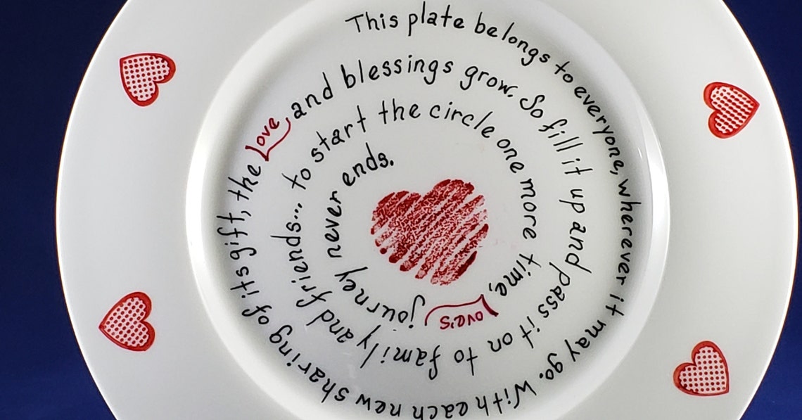 Sharing Plate / Giving Plate / Passing Plate / Housewarming Gift / New ...