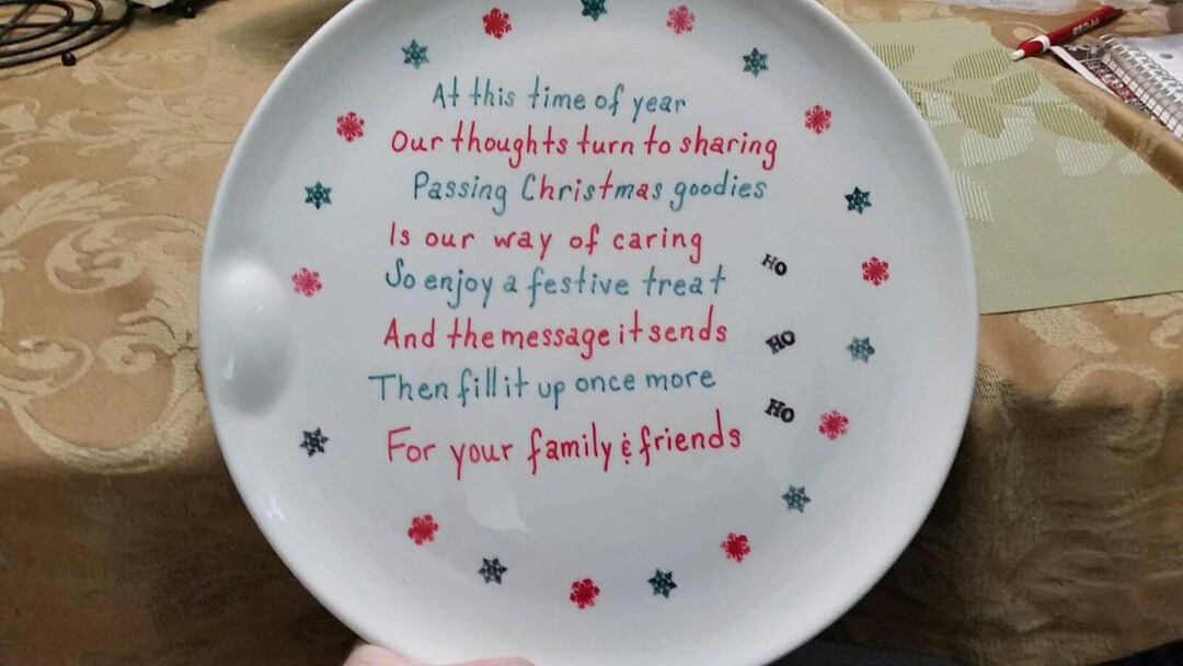 Christmas Giving Plate, Christmas Sharing Plate, Holiday Giving Plate ...