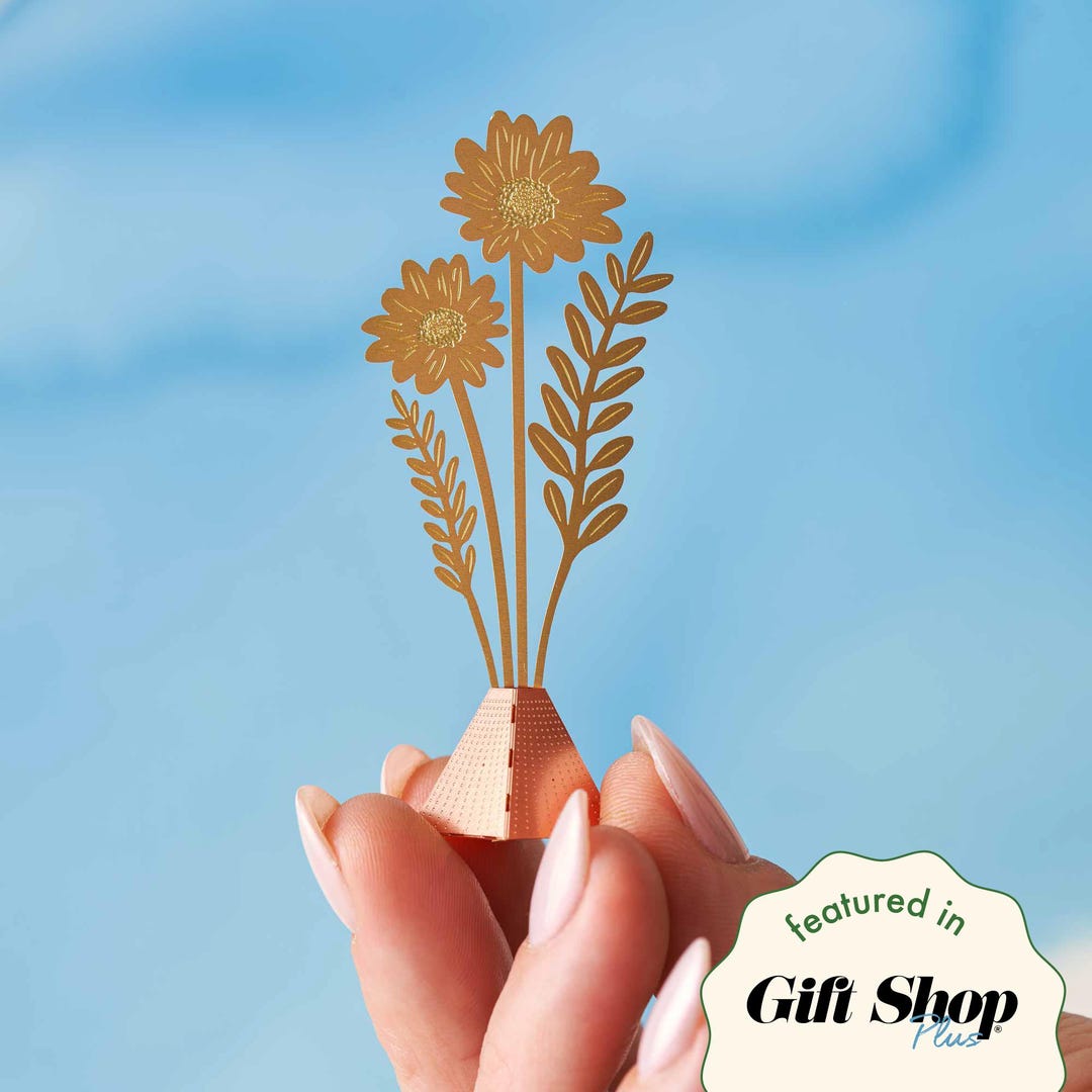 Cosmos Tiny Bouquet - Copper or Brass Metal, Everlasting Floral ...