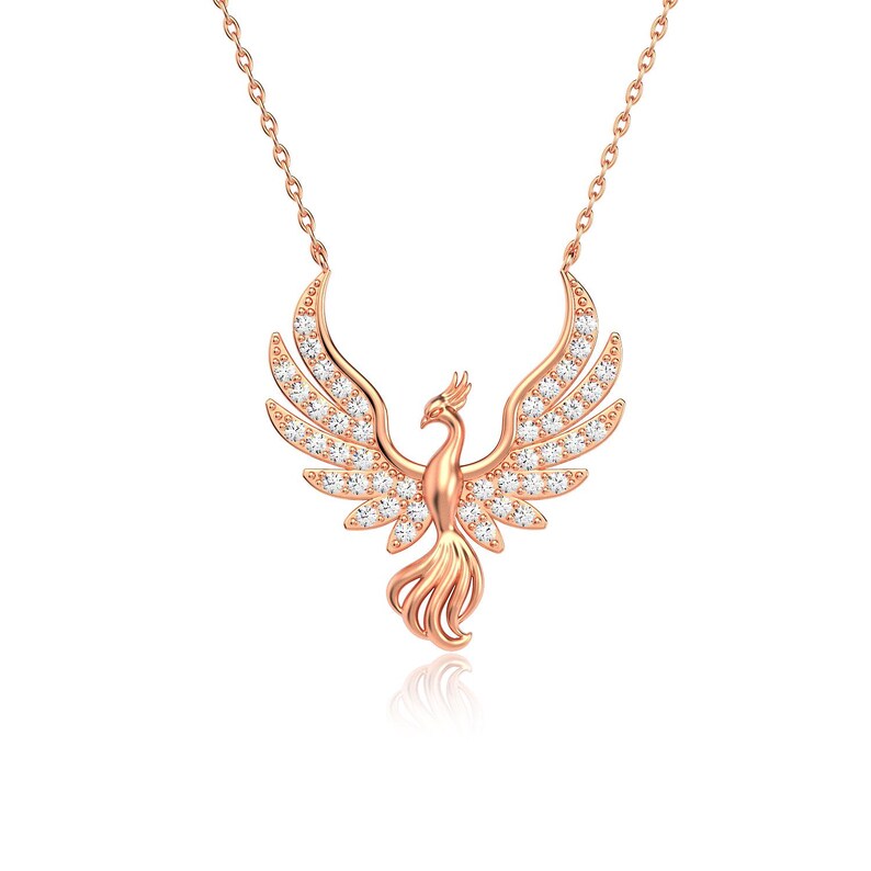 Sterling Silver Simurgh Necklace – Mythical Persian Phoenix Pendant ...