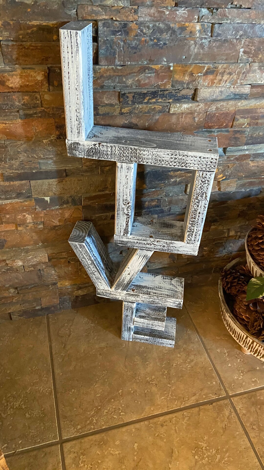 Handmade Love Sign Shelf White Wash - Etsy