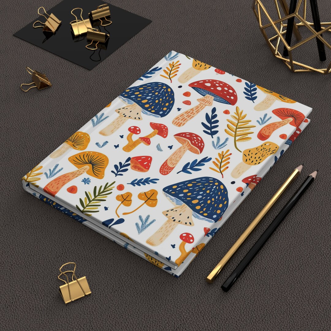 Mushroom Journal, Scandinavian Mushroom Journal, Cottagecore Mushroom ...