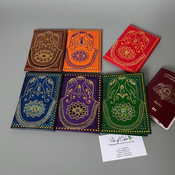 Red Women's Leather Passport Cover - Etsy