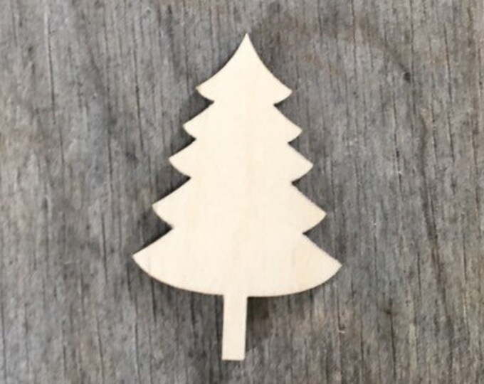 Evergreen Tree multiple Sizes Cut Outs Wood Craft Supply-sanded or ...