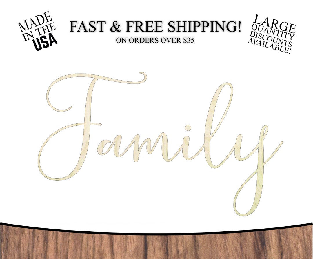 Family Wood Cutout – Baltic Birch Wall Decor, Nursery Name - Etsy