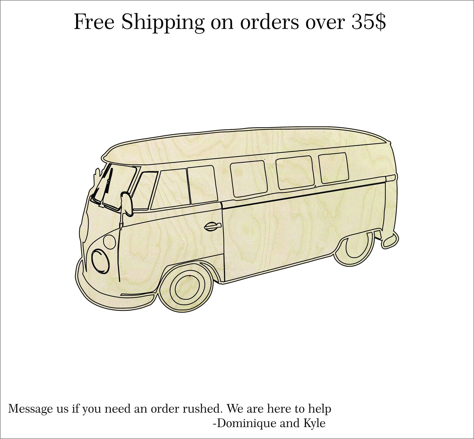 2 20 Van Cutouts Wood Craft Supply-sanded - Etsy