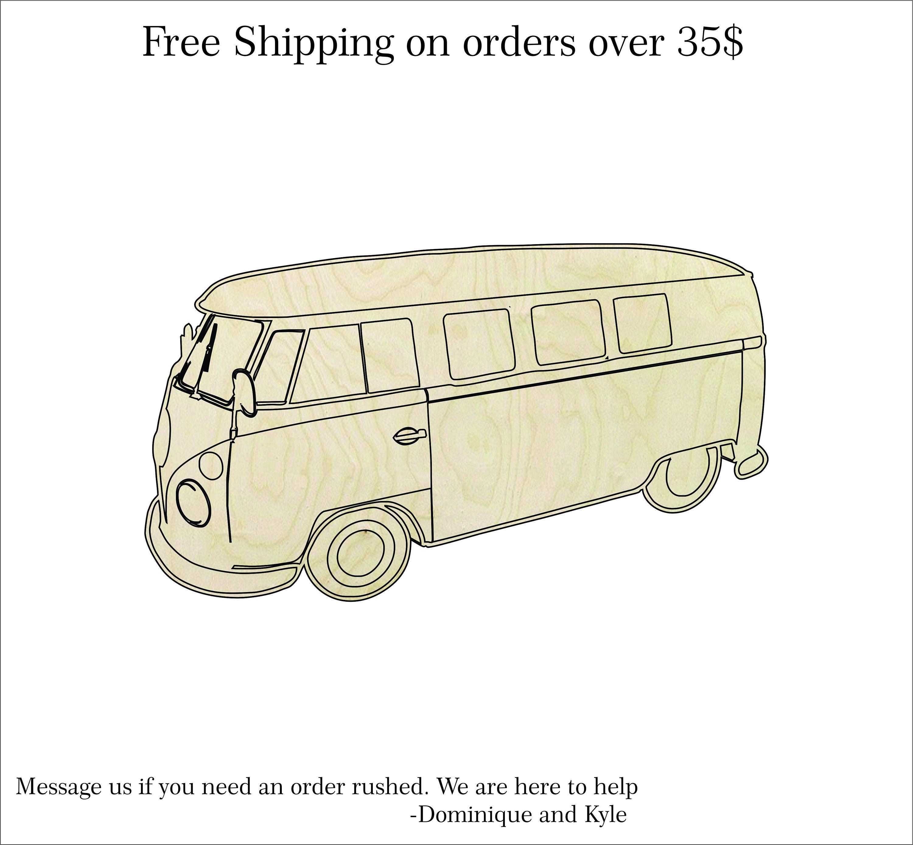 2 20 Van Cutouts Wood Craft Supply-sanded - Etsy