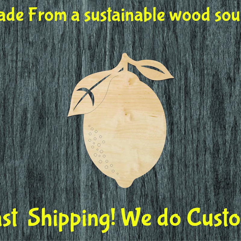 Lemon Wood Cutout - Etsy