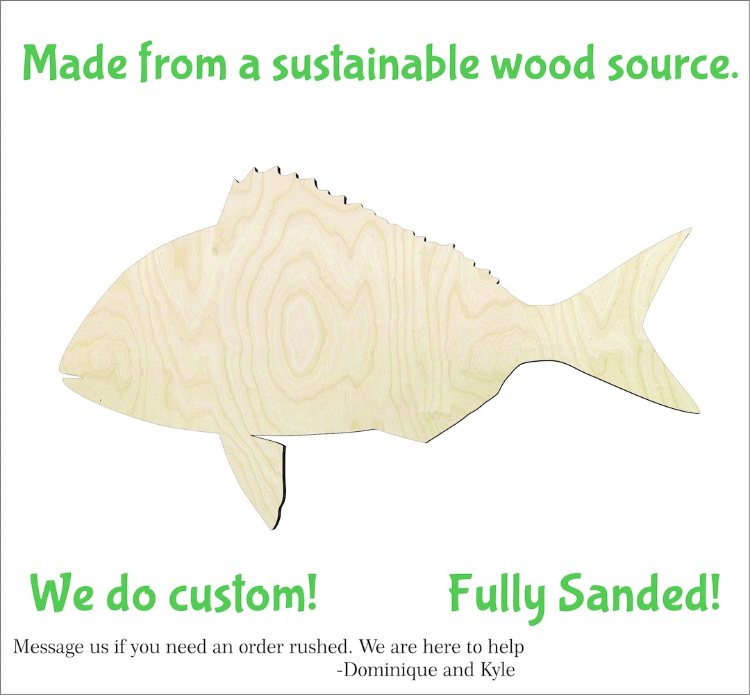 Fish -multiple Sizes-cutouts Wood Craft Supply-sanded on Both Sides - Etsy