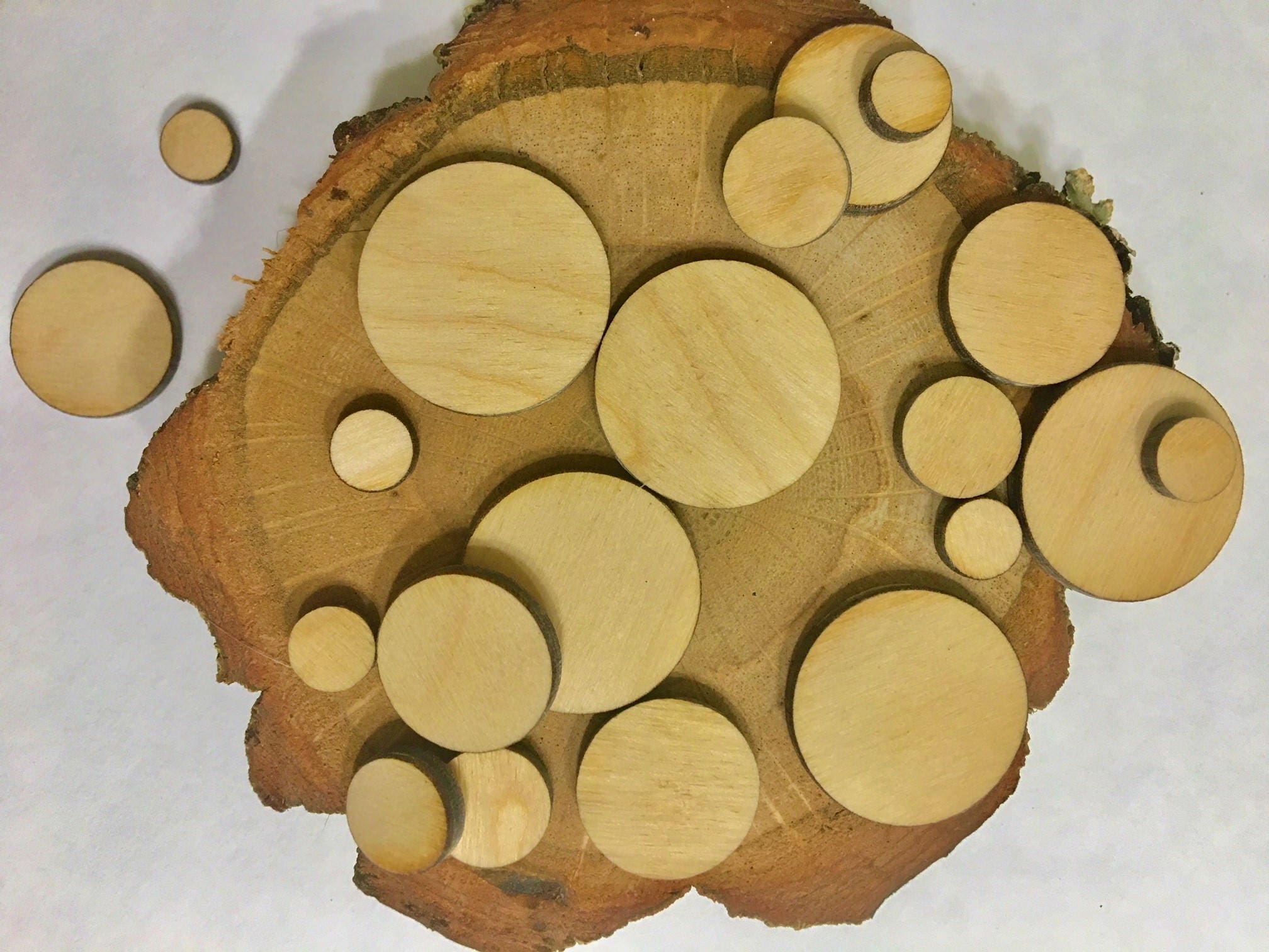 Circle Cutout Wood Circle Cutout Diy Wood Scrapbooking - Etsy