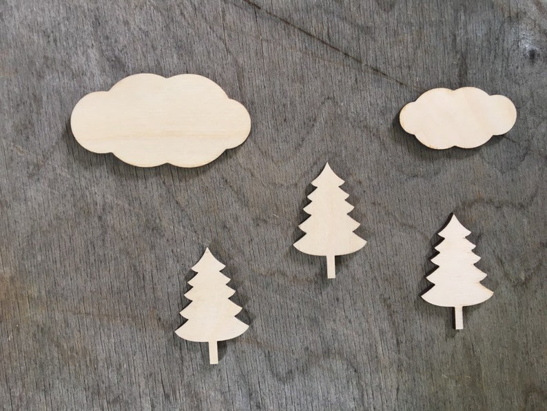 Evergreen Tree -multiple Sizes- Cut Outs Wood Craft Supply-sanded or ...